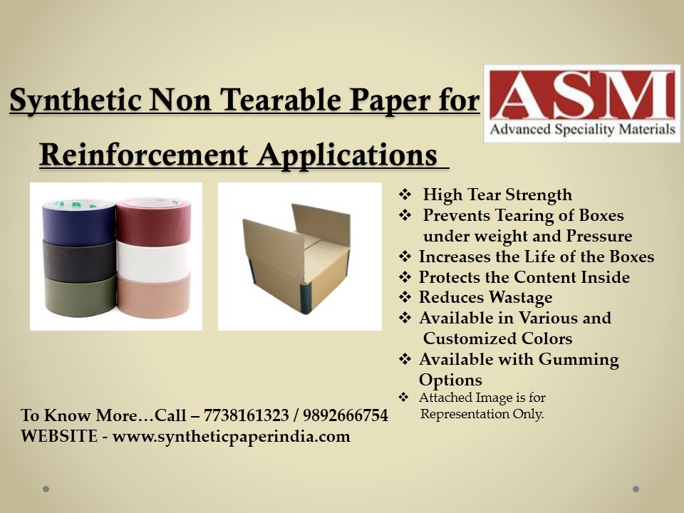Synthetic Non Tearable Paper for Reinforcement Applications - Advanced ...