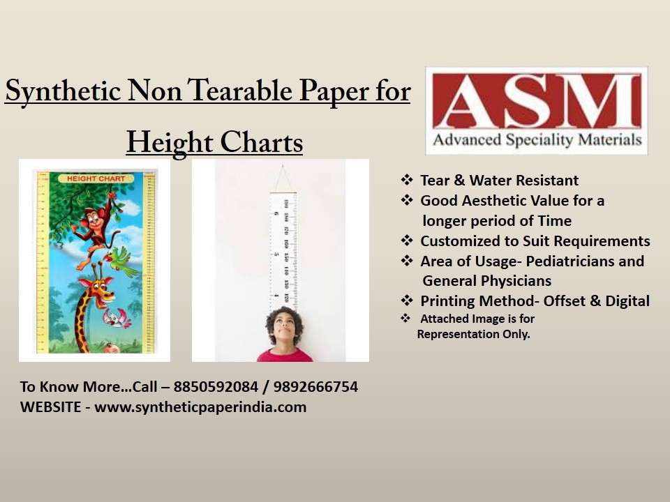 Synthetic Non Tearable Paper for Height Charts - Advanced Speciality ...
