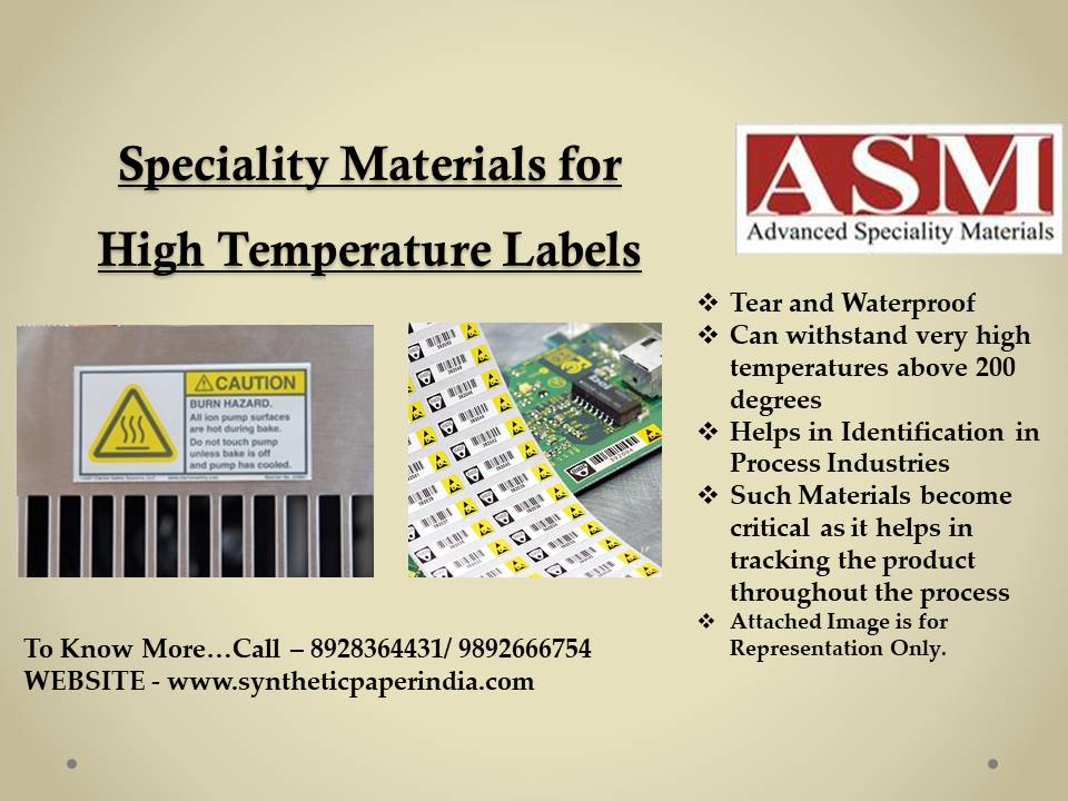 Speciality Materials for High Temperature Labels - Advanced Speciality ...